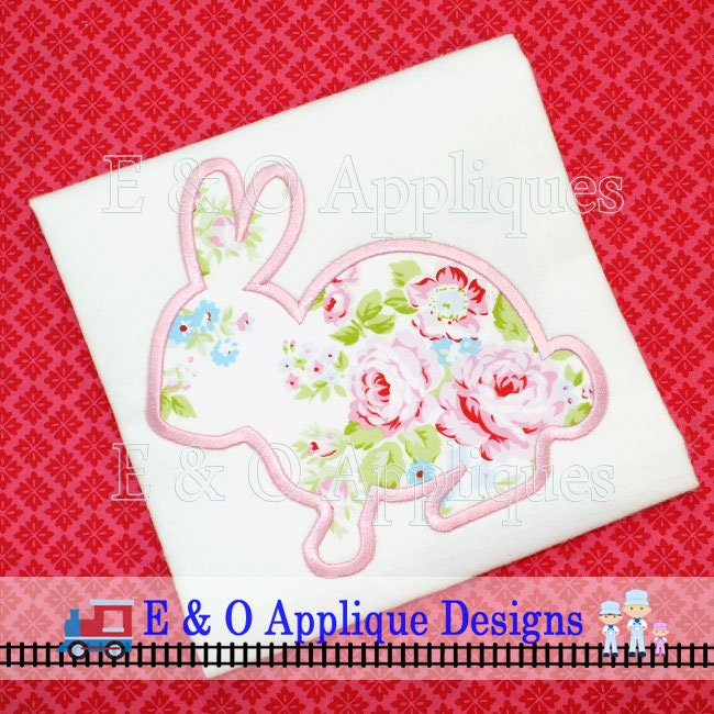 Bunny Applique Design Set Easter Applique Design Bunny - Etsy