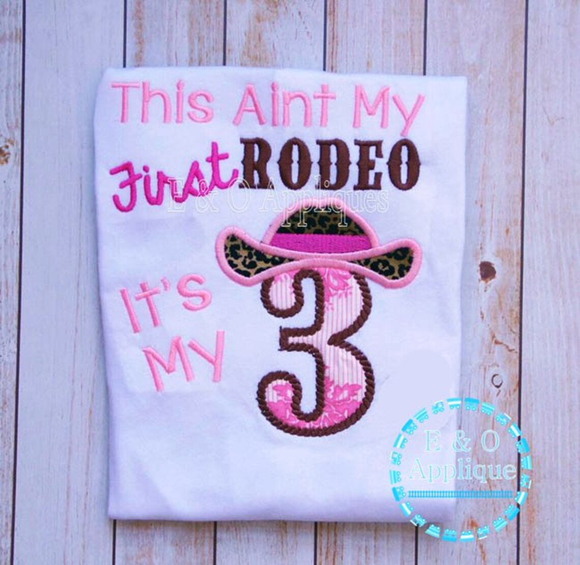 This Aint My First Rodeo It's My 3rd Applique Cowboy | Etsy