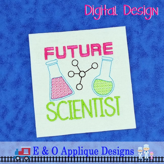 Future Scientist Embroidery Design - Back to School Embroidery ...