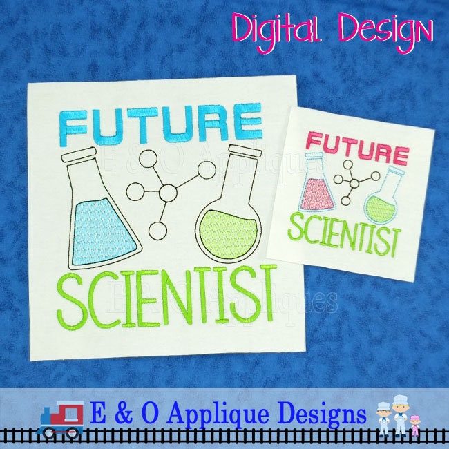 Future Scientist Embroidery Design Back to School Embroidery | Etsy