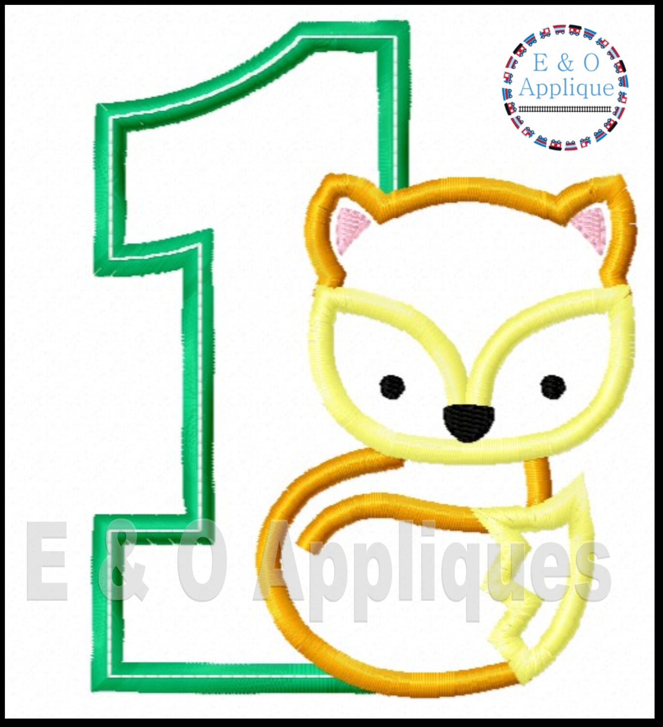 Fox Birthday Applique Fox Birthday Embroidery Woodland | Etsy