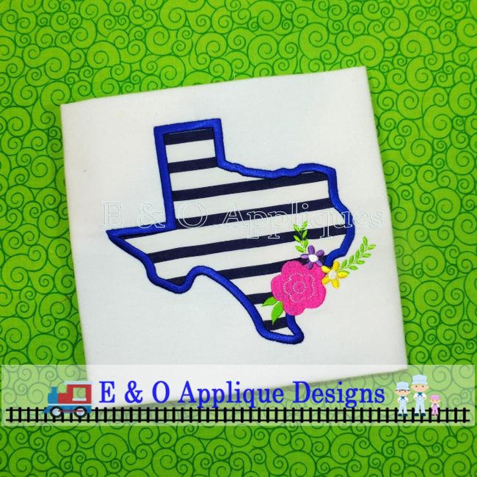 Texas Floral State Digital Applique Design State Floral | Etsy