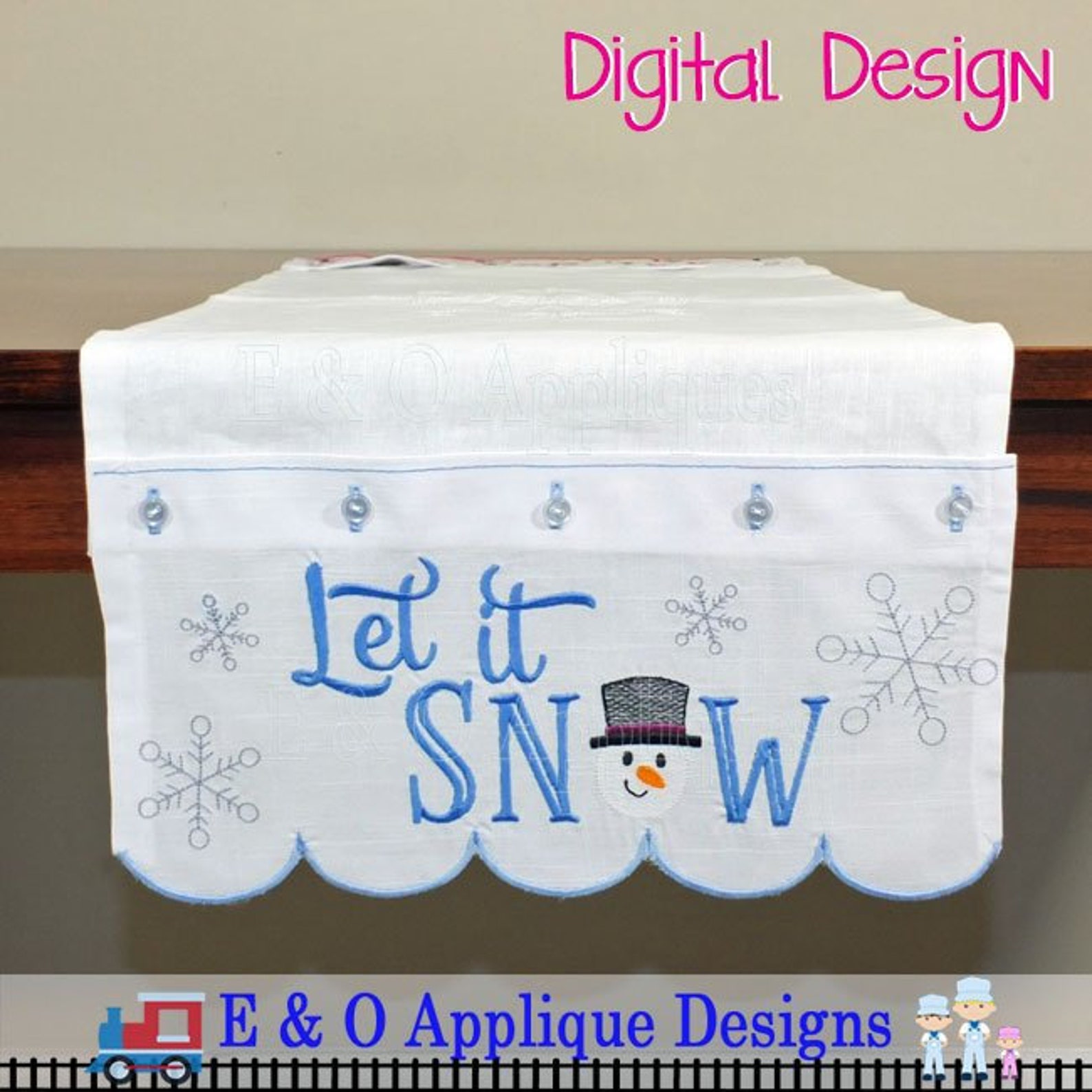 In the Hoop Table Runner Embroidery Design - Machine Embroidery Design ...