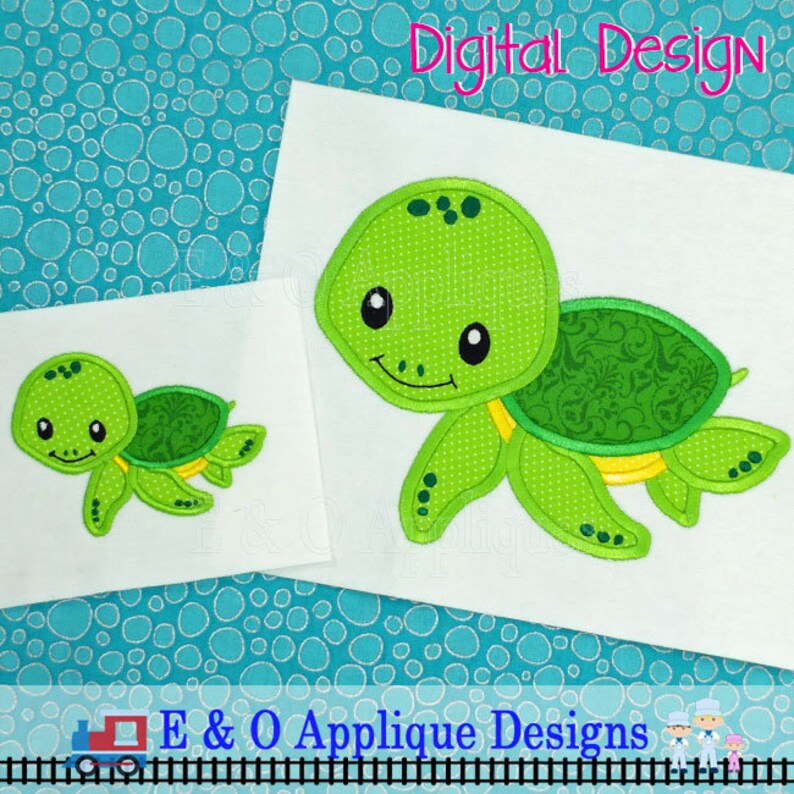 Sea Turtle Applique Design Turtle Embroidery Design Turtle | Etsy