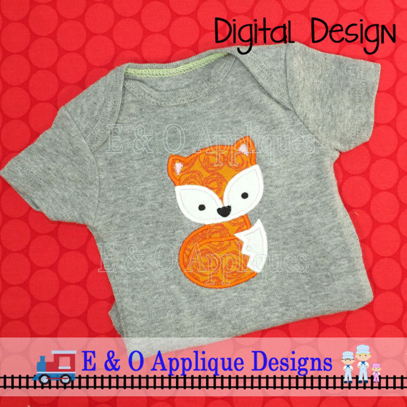 Fox Applique Design Fox Embroidery Design Woodland Friends - Etsy