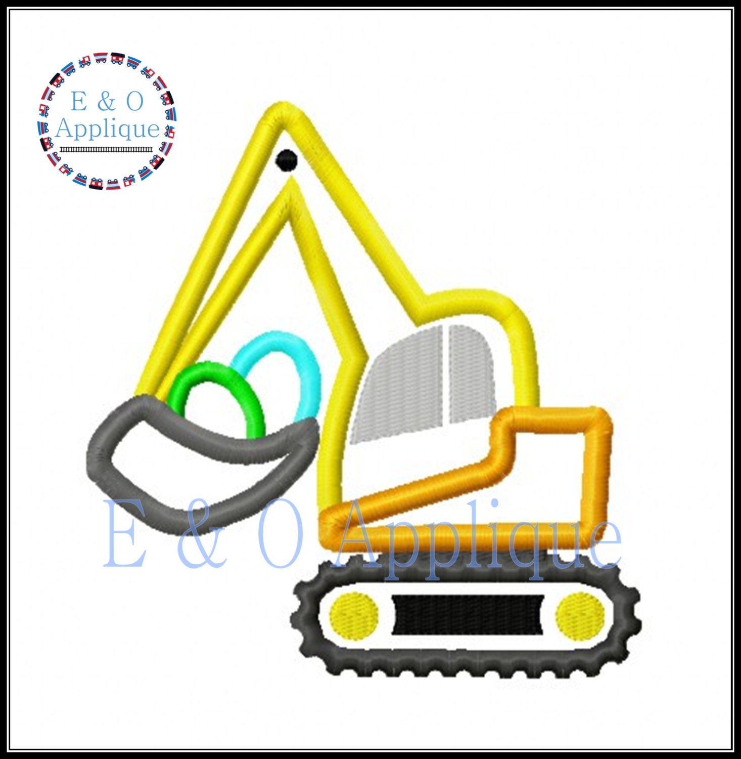 Easter Embroidery Design Digger Easter Applique Design | Etsy