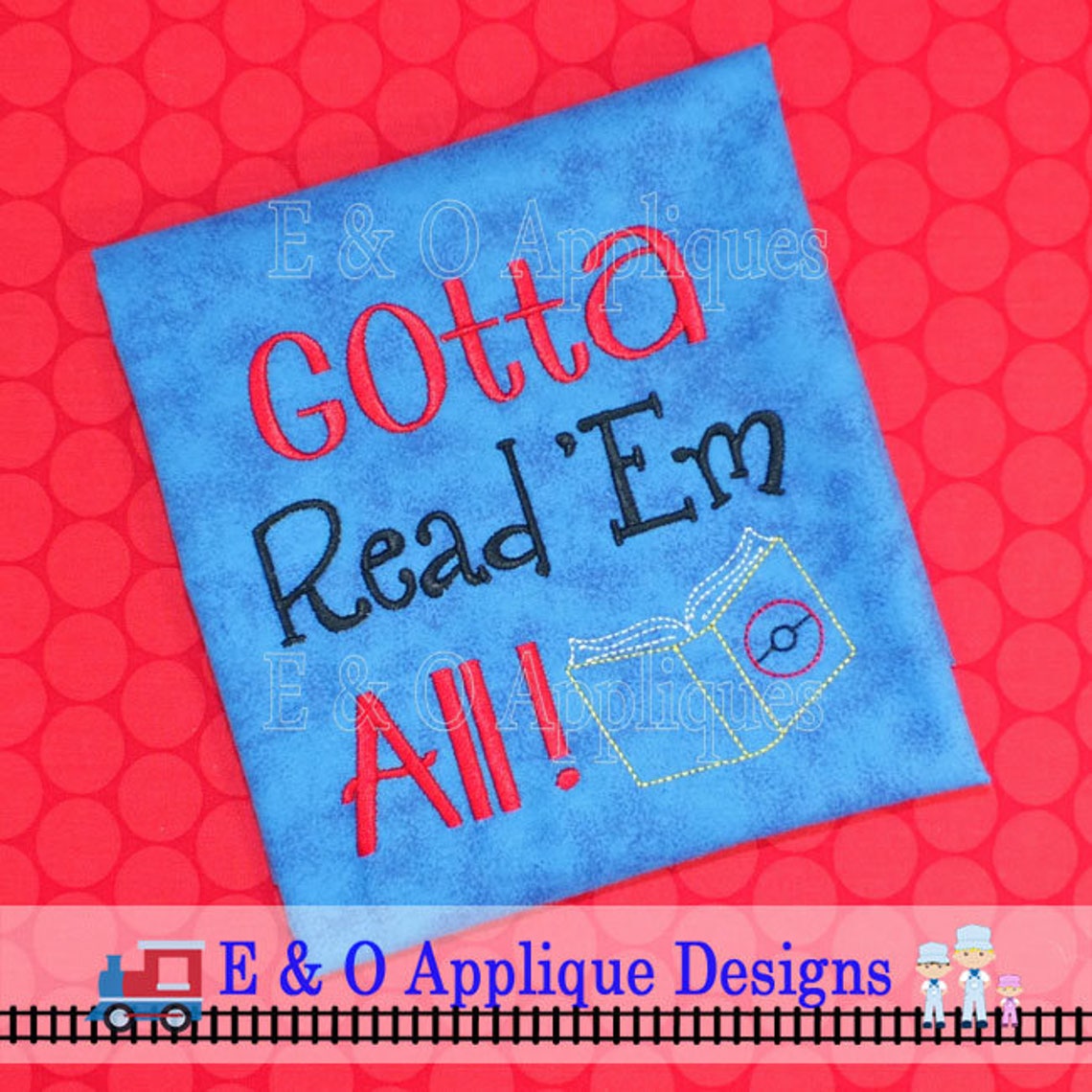 Reading Embroidery Design - Book Pillow Embroidery Design - Gotta Read ...