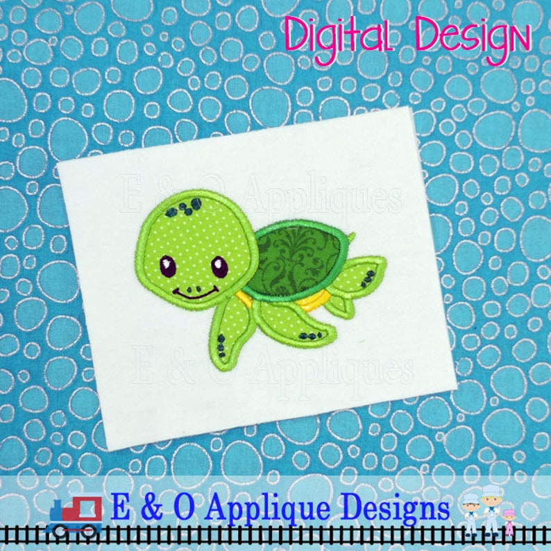 Sea Turtle Applique Design Turtle Embroidery Design Turtle | Etsy