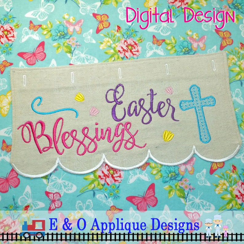 In the Hoop Table Runner Embroidery Design Easter Table - Etsy