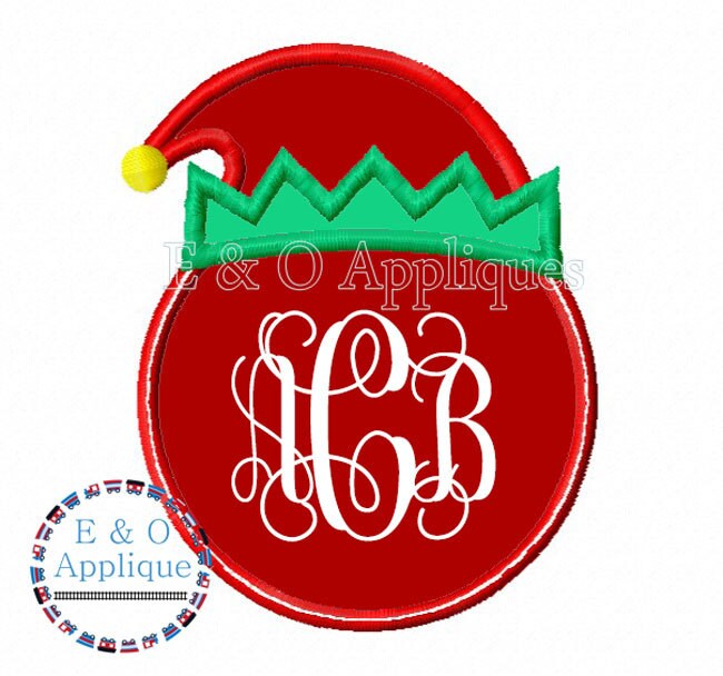 Elf Monogram Frame Applique Design Monogram Embroidery - Etsy