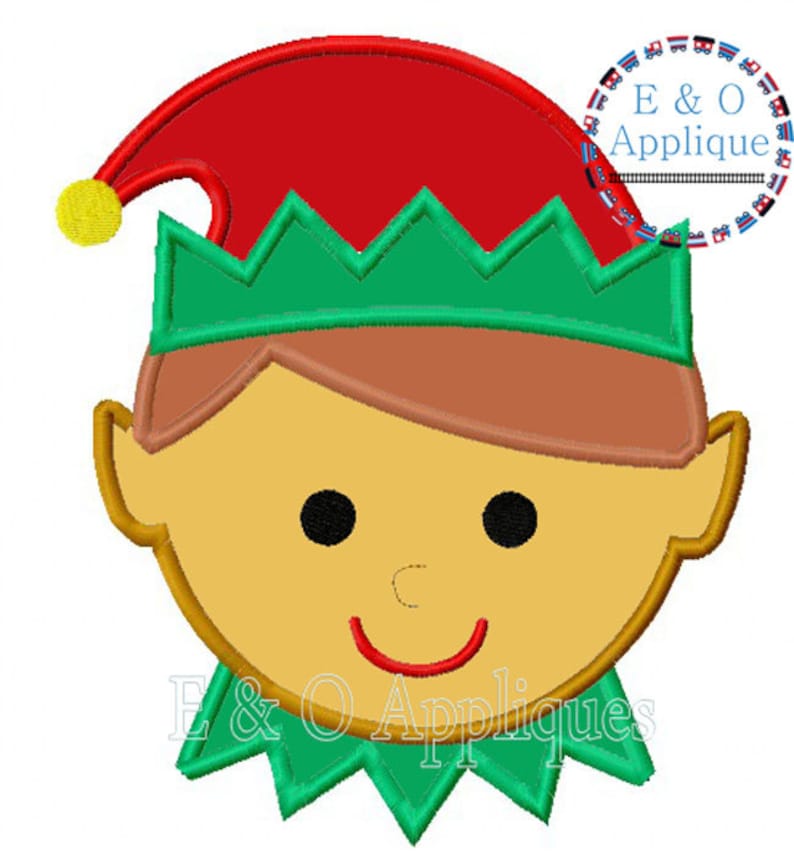 Christmas Elf Applique Design Christmas Embroidery Elf - Etsy