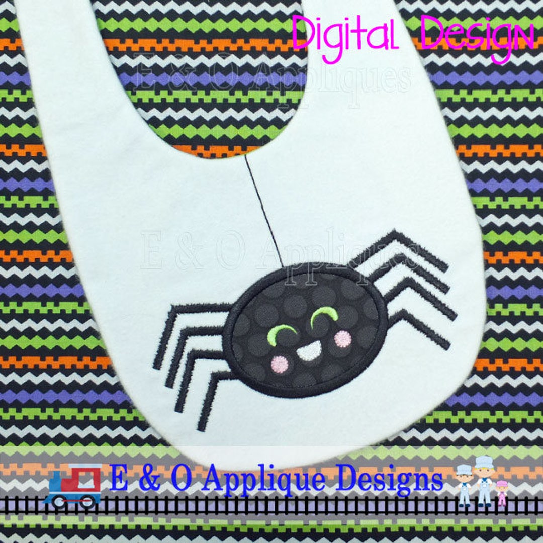 Spider Applique Design - Halloween Spider Embroidery Design - Spider ...