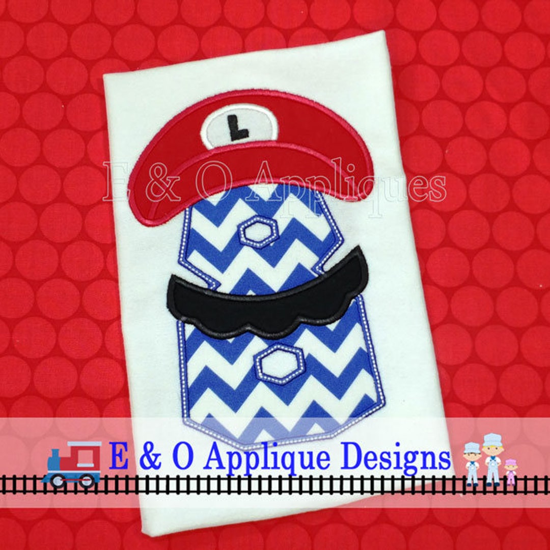 Mario Bros Inspired Birthday Design Number 8 - Birthday Applique Design ...