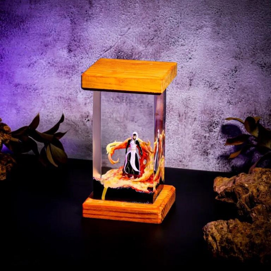 Rex Lapis G.ens.hin Im.pa.ct Epoxy Resin Wood Lamp Night Light Unique ...