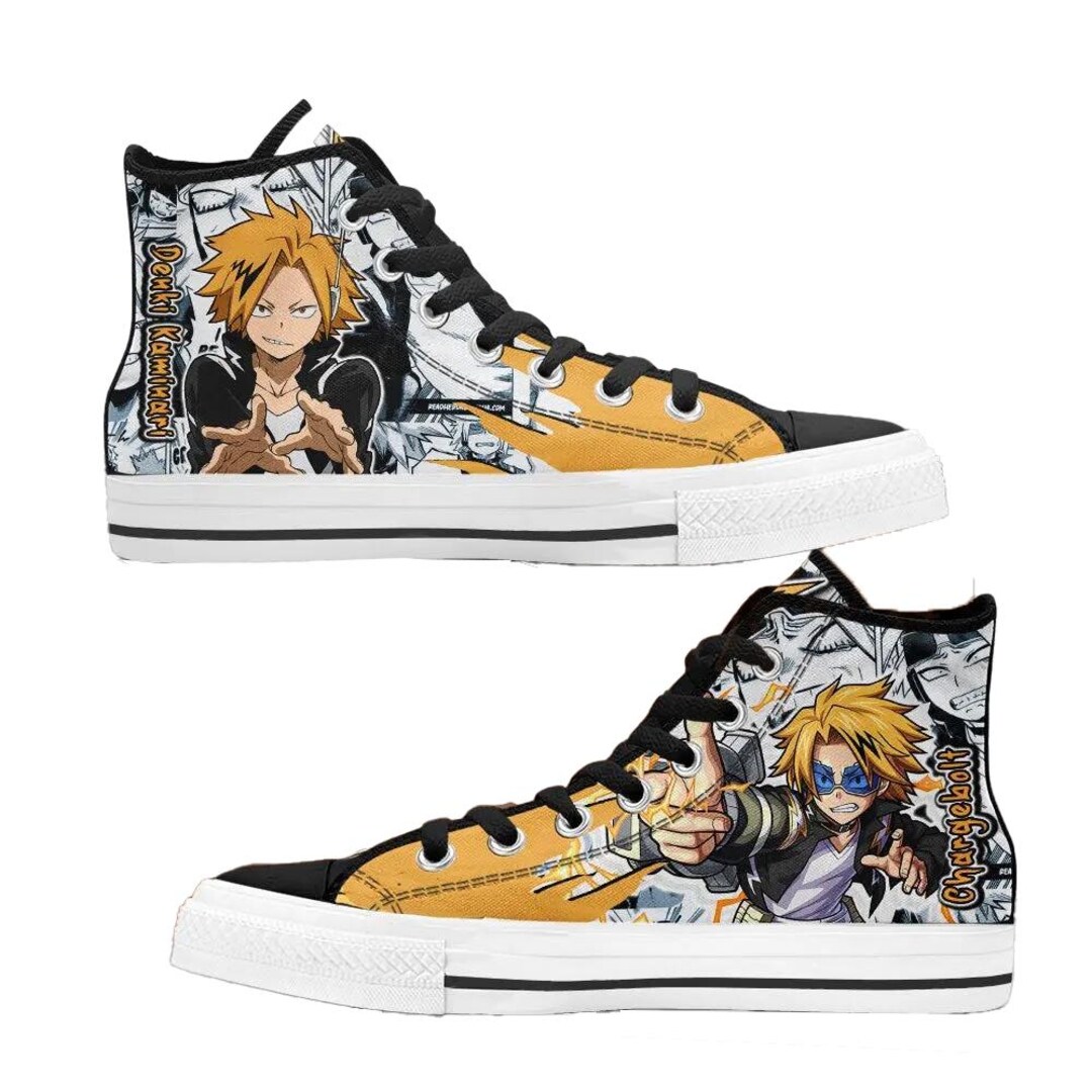 Denki Kaminari High Top Shoes Custom Anime Sneakers - Etsy