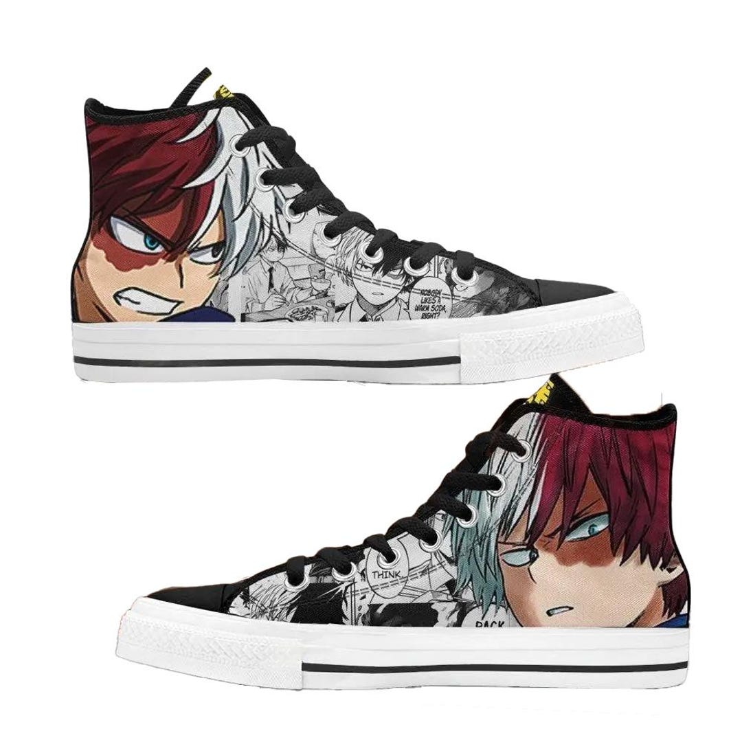 Shoto Todoroki High Top Shoes Custom Anime Sneakers Mix Manga - Etsy