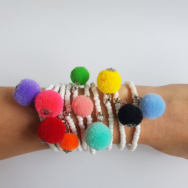 Pom Pom Beads - Etsy