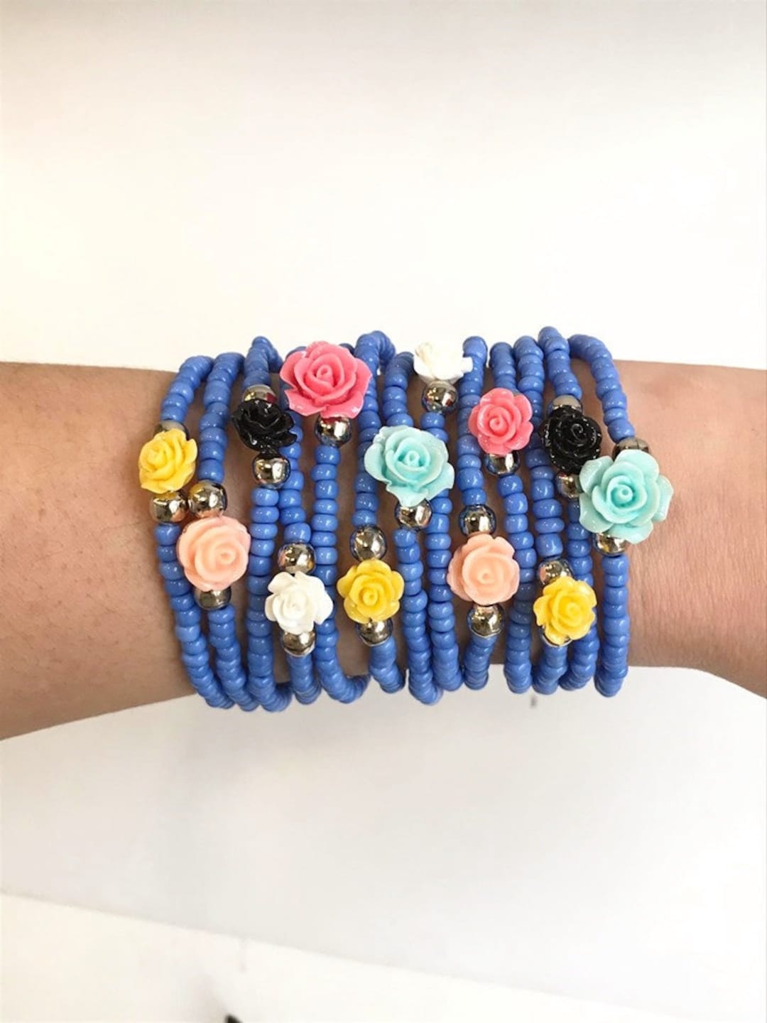 Spring Garden - Friendship Bracelet - Layered Bracelets - Rose ...