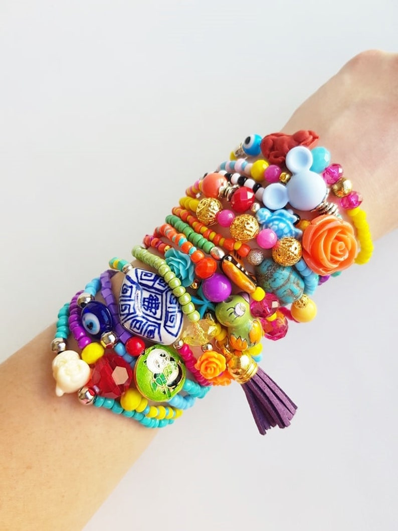 Bracelet set Bohemian Bracelet Hippie Bracelet boho | Etsy