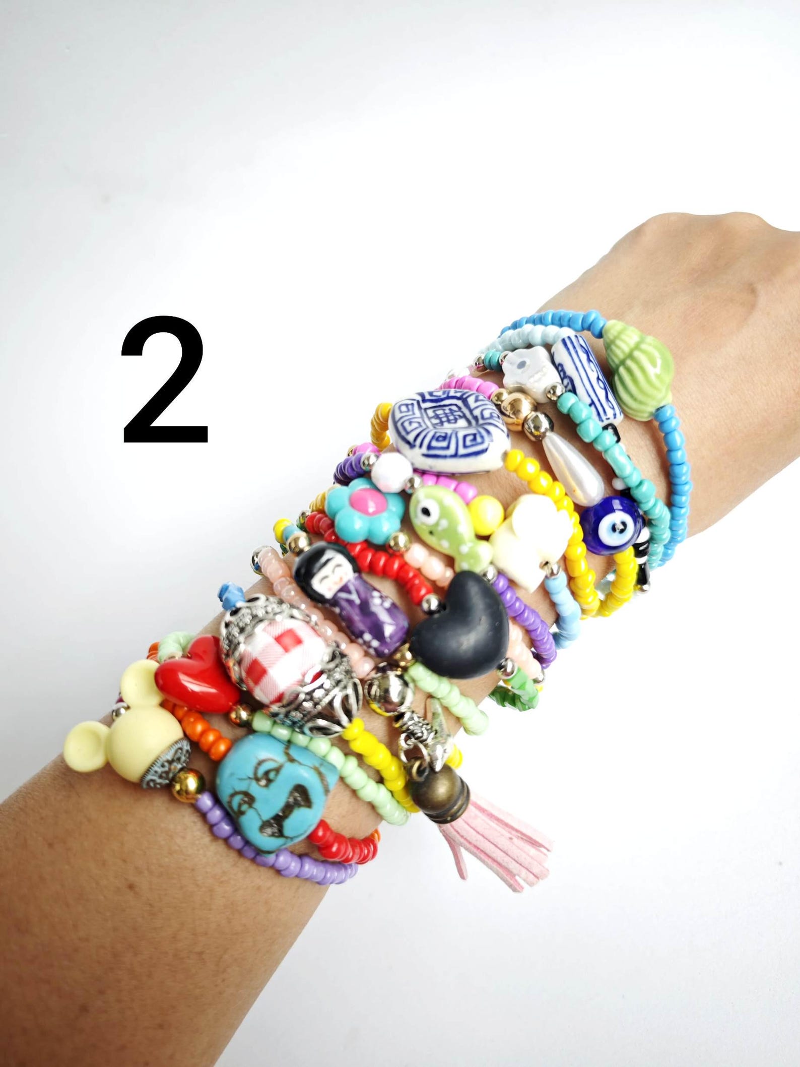 15 Boho Chic Bracelets - Stretch Bracelets - Layered Jewelry - Bohemian ...