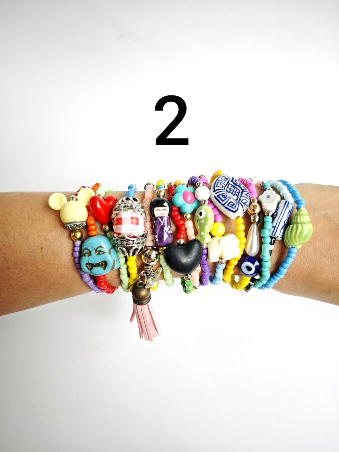15 Boho Chic Bracelets - Stretch Bracelets - Layered Jewelry - Bohemian ...