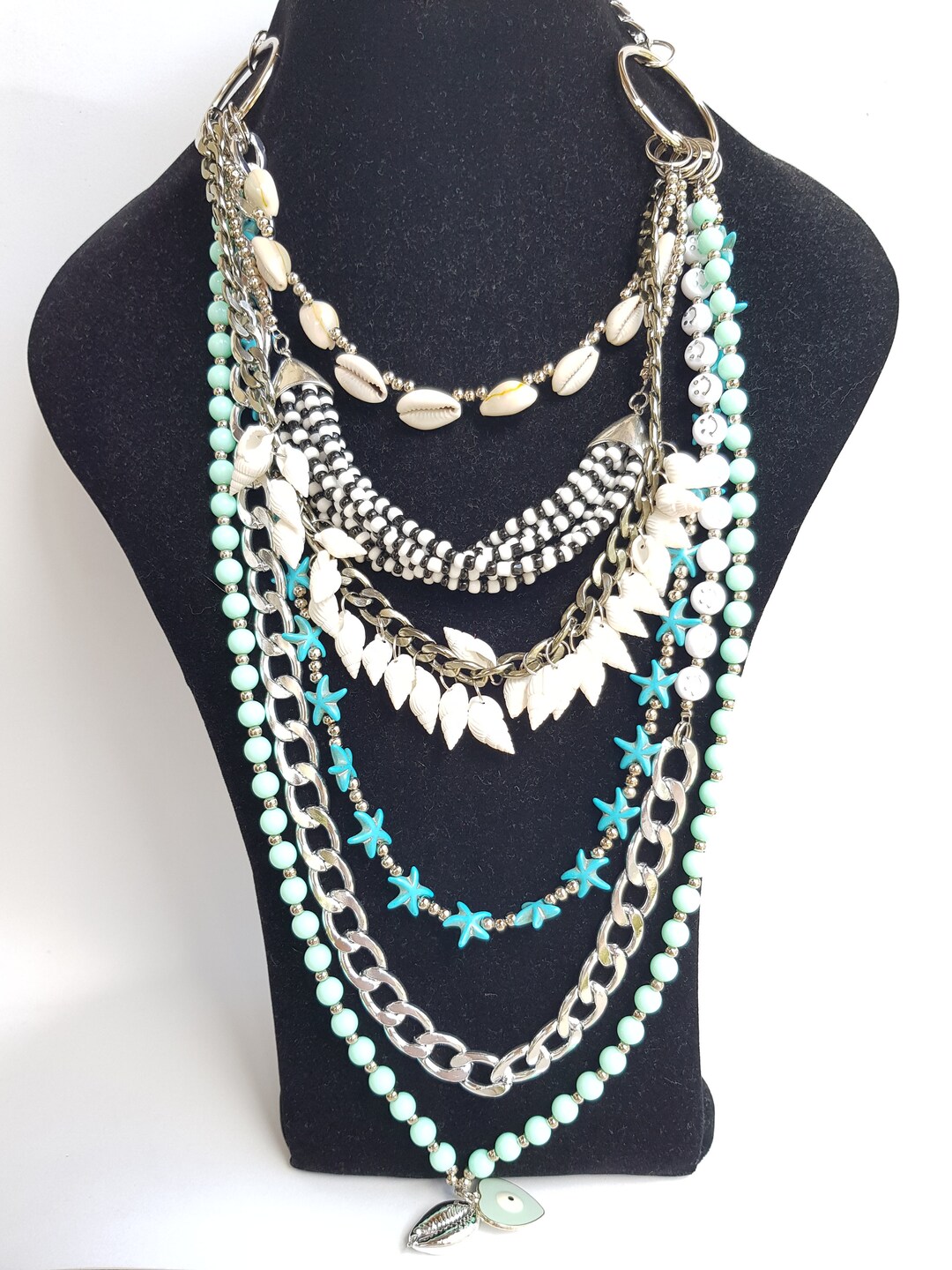 Statement Necklace, Boho Festival, Layered, Original, Birthday Wife ...