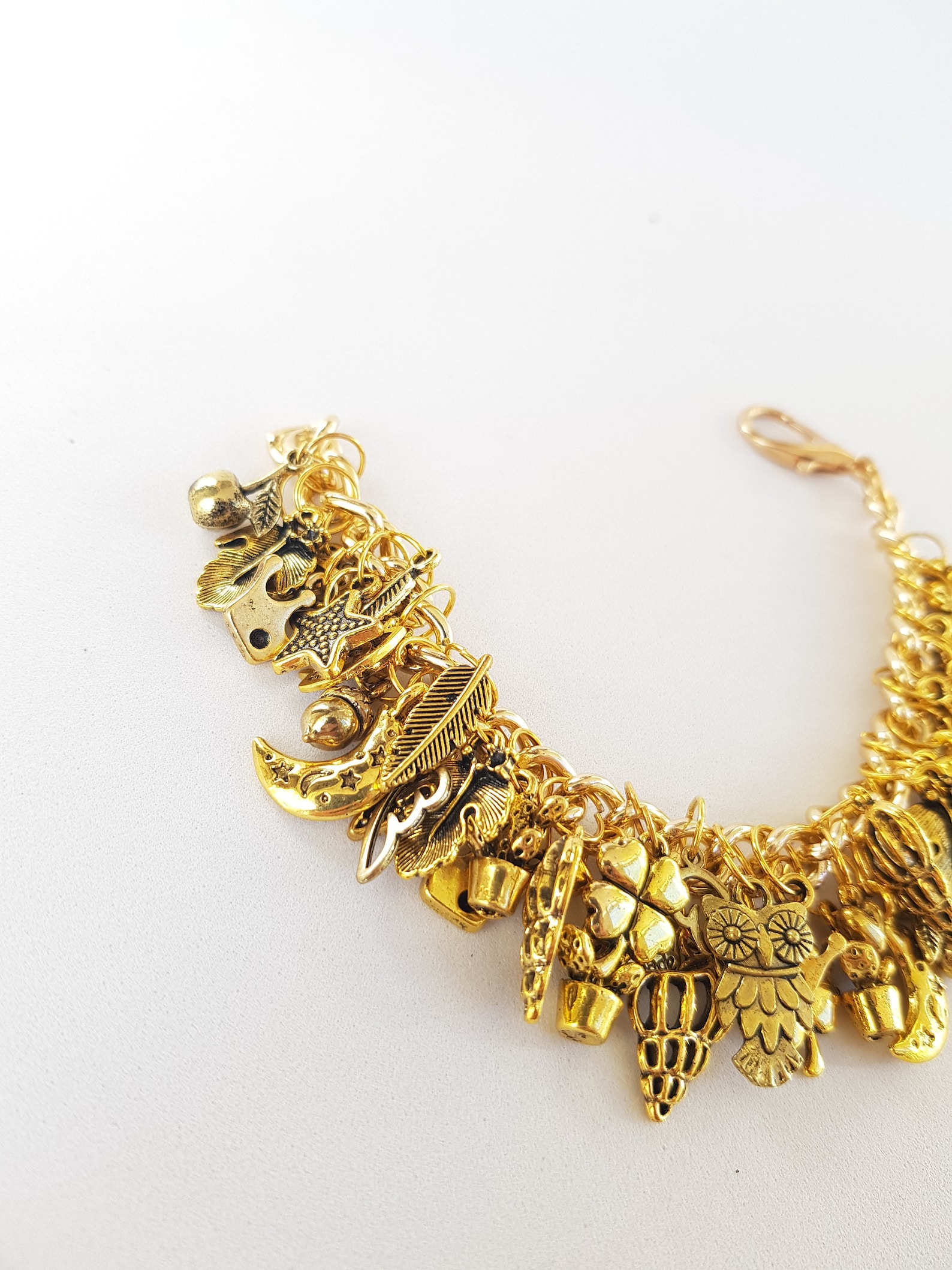 Charm Bracelet Gold for Woman Chain Charms Bracelets, Charm Bracelet ...