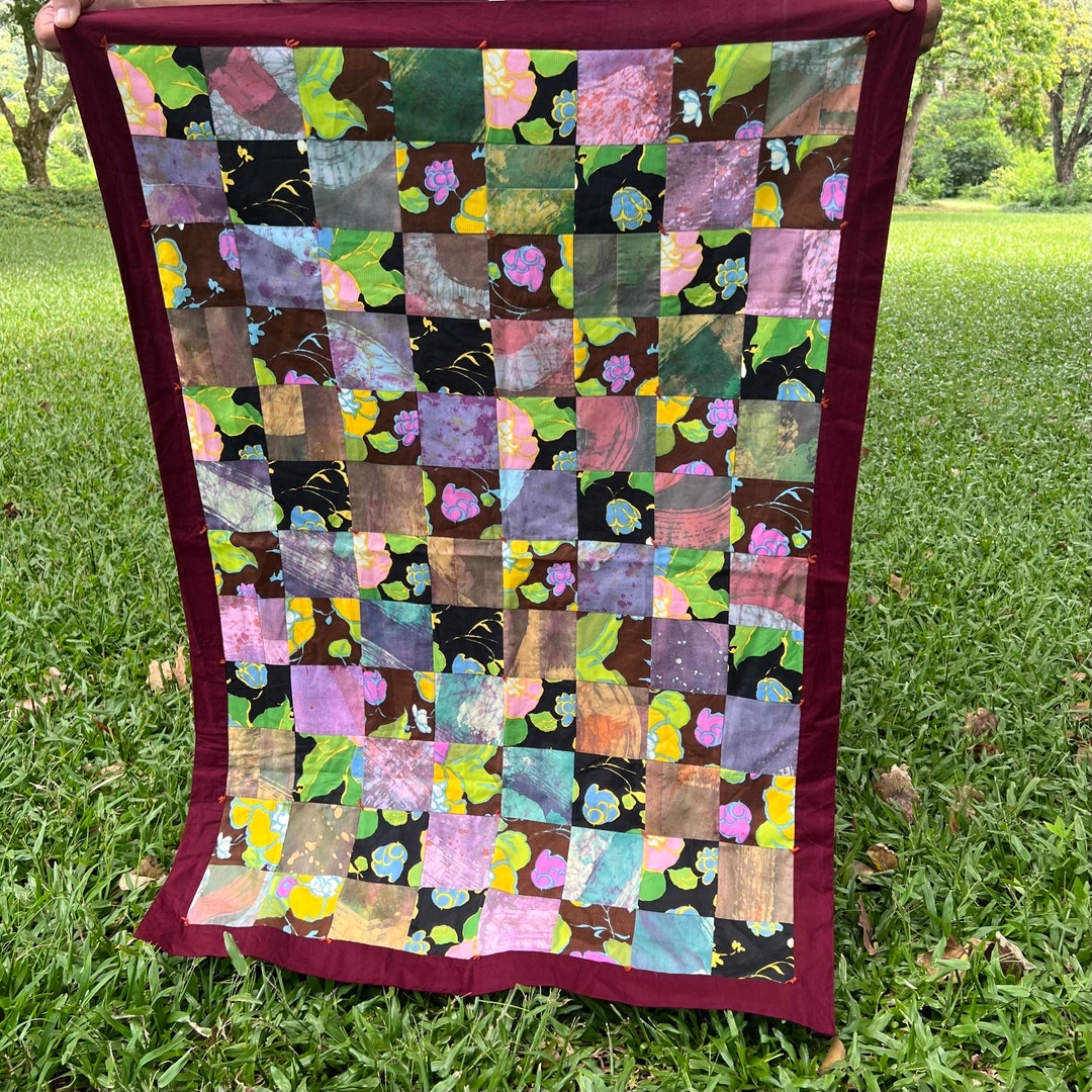 Patchwork Quilt Blanket Lap Throw Floral 35 X 50 - Etsy
