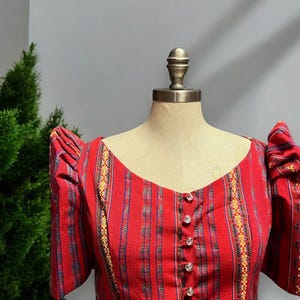 Bolero Handwoven Filipiniana Maria Clara Red Size Medium Inabel Ethnic ...