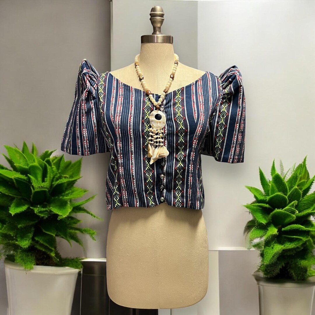 Bolero Handwoven Filipiniana Maria Clara Size Medium Inabel Ethnic ...