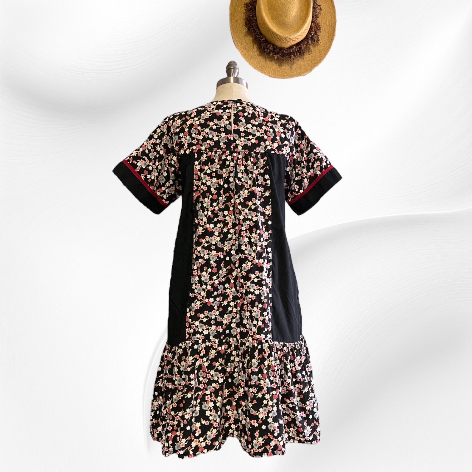 Vintage Hawaiian Cherry Blossoms Print Shortie Muumuu Dress - Etsy