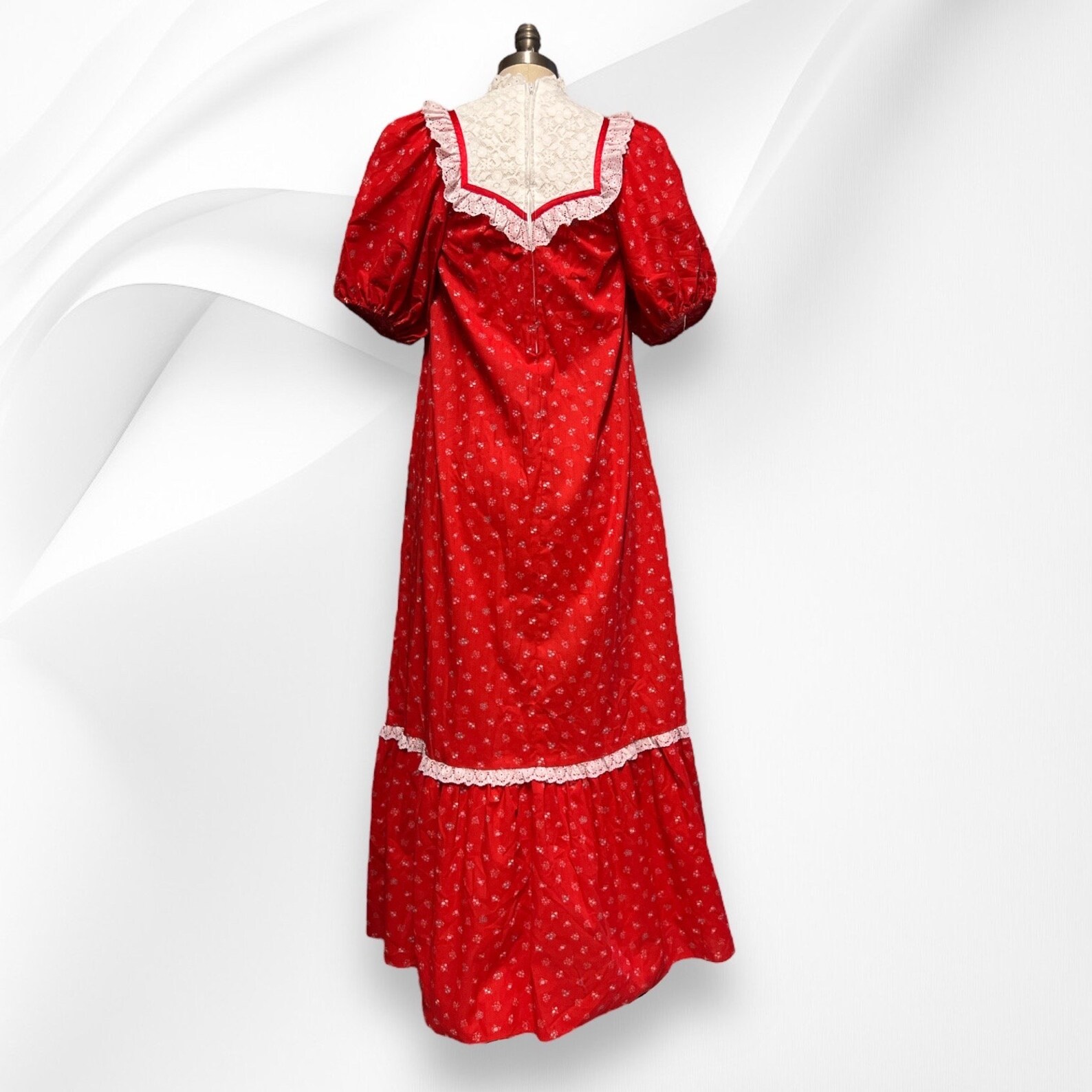 Victorian Style Vintage Cottagecore Prairie Dress Muumuu Ditsy Floral ...