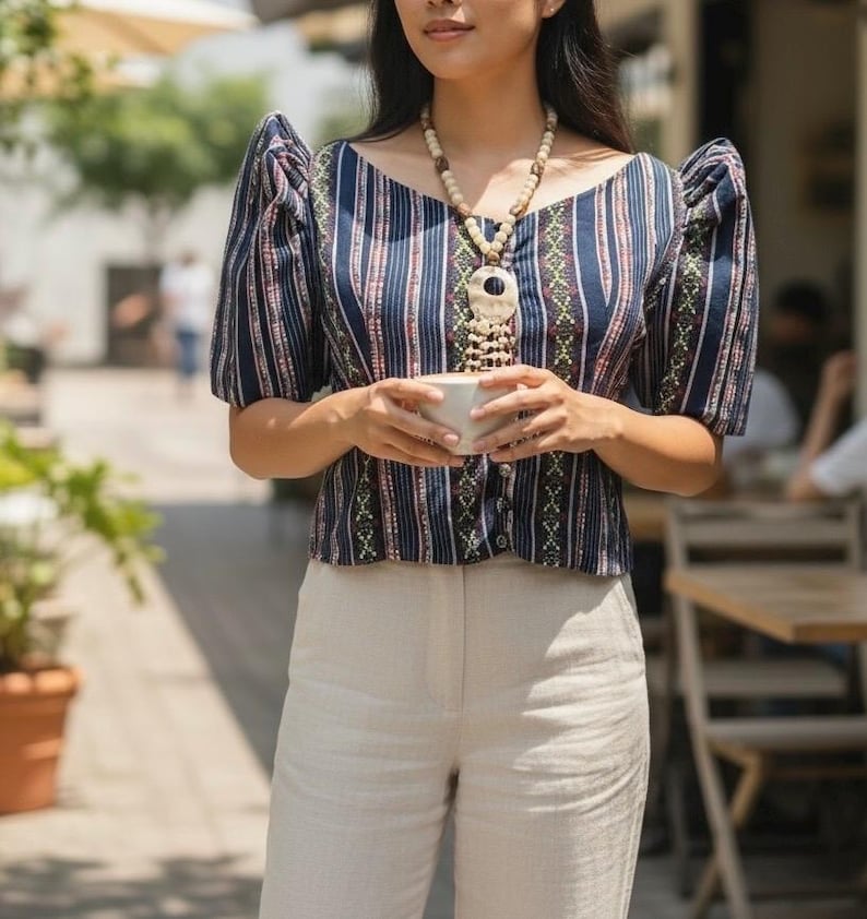 Bolero Handwoven Filipiniana Maria Clara Size Medium Inabel Ethnic ...