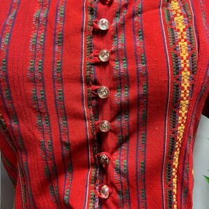 Bolero Handwoven Filipiniana Maria Clara Red Size Medium Inabel Ethnic ...