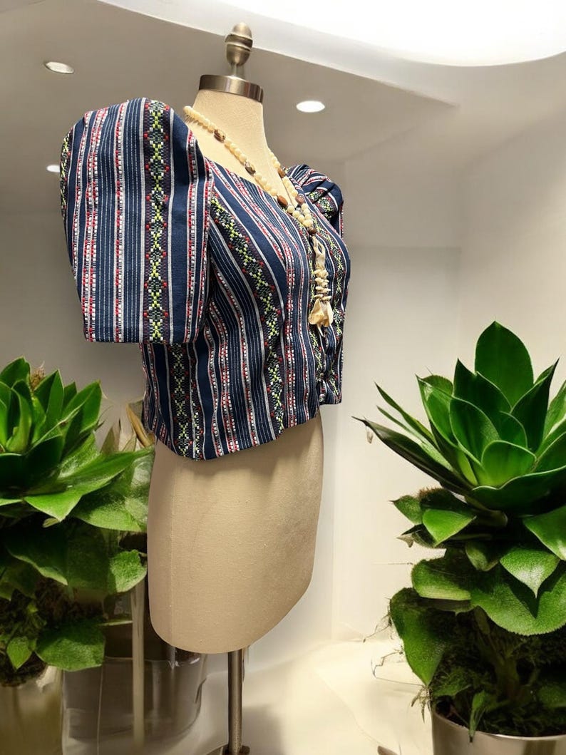 Bolero Handwoven Filipiniana Maria Clara Size Medium Inabel Ethnic ...