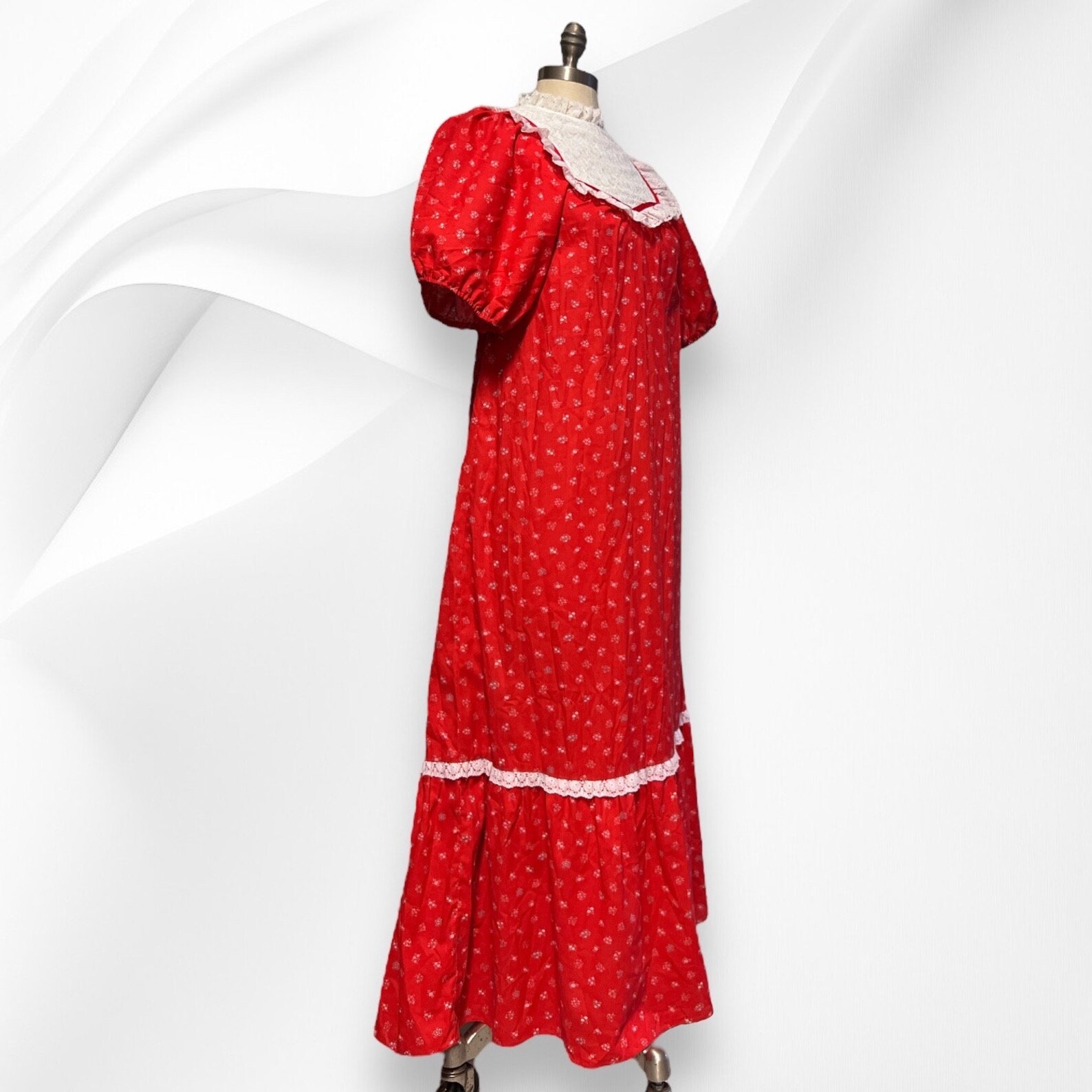 Victorian Style Vintage Cottagecore Prairie Dress Muumuu Ditsy Floral ...