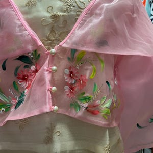 Handpainted Filipiniana Alampay Floral Shawl Maria Clara Pink Pañuelo ...