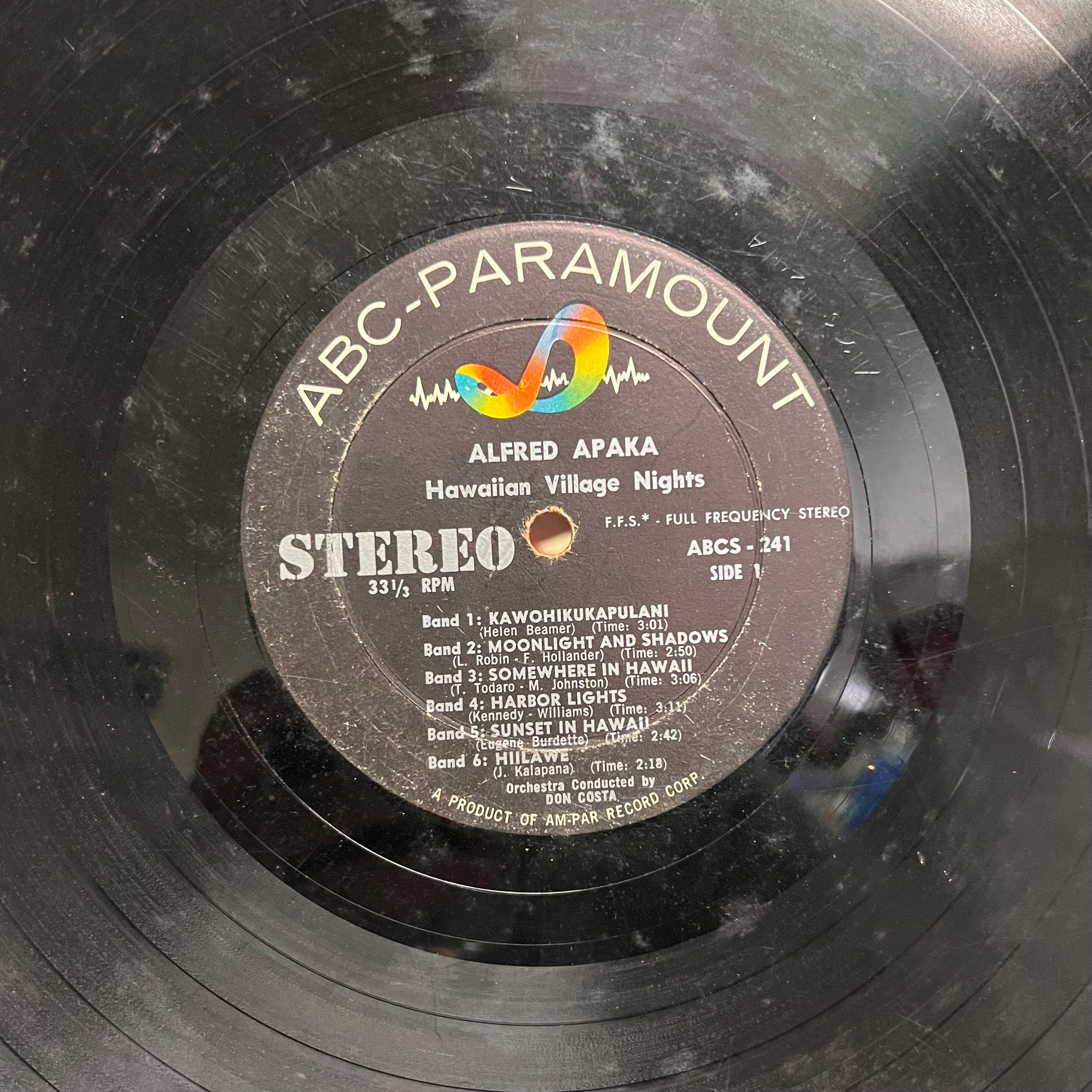 Alfred Apaka Hawaiian Village Nights Vinyl Record LP Vintage - Etsy