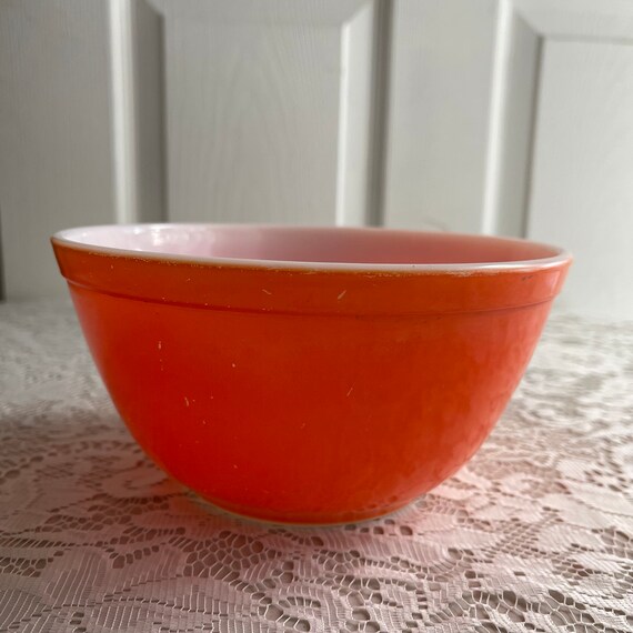 Vintage Orange Pyrex Bowl Primary Color 1950s 1960s | Etsy