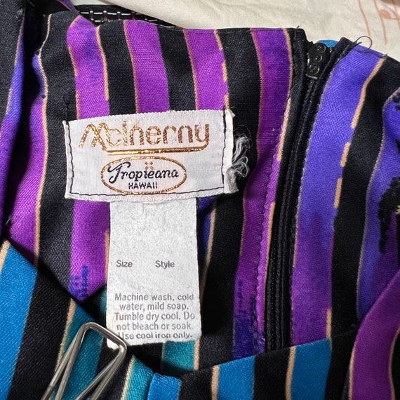McInerny Hawaii Tropicana 1970s Dress Muumuu Mod Purp… - Gem