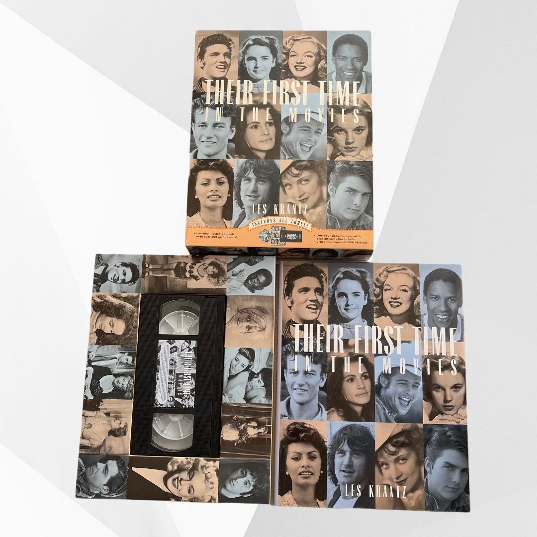 Their First Time in the Movies by Les Krantz 2001 Hardcover DVD and VHS ...