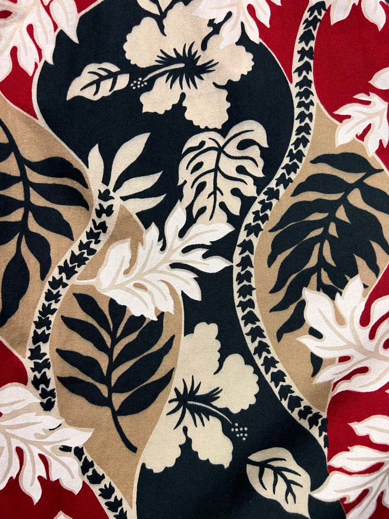 Hawaiian Muumuu Dress Tropical Print Maxi Cotton Hibiscus Monstera ...