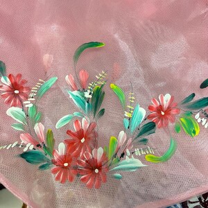Handpainted Filipiniana Alampay Floral Shawl Maria Clara Pink Pañuelo ...