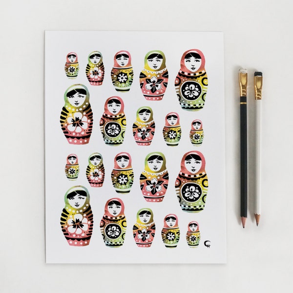 Matryoshka Print - Etsy