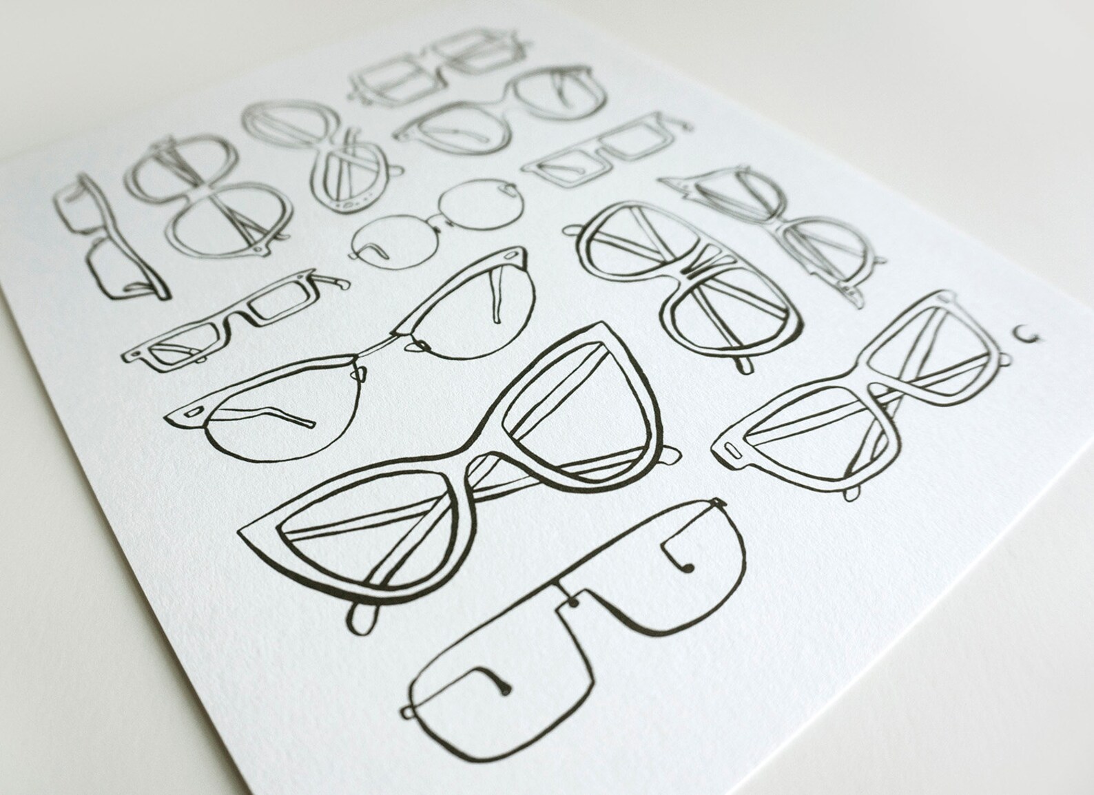 Glasses Print, Glasses Illustration, Eye Glasses Print, Minimalist ...