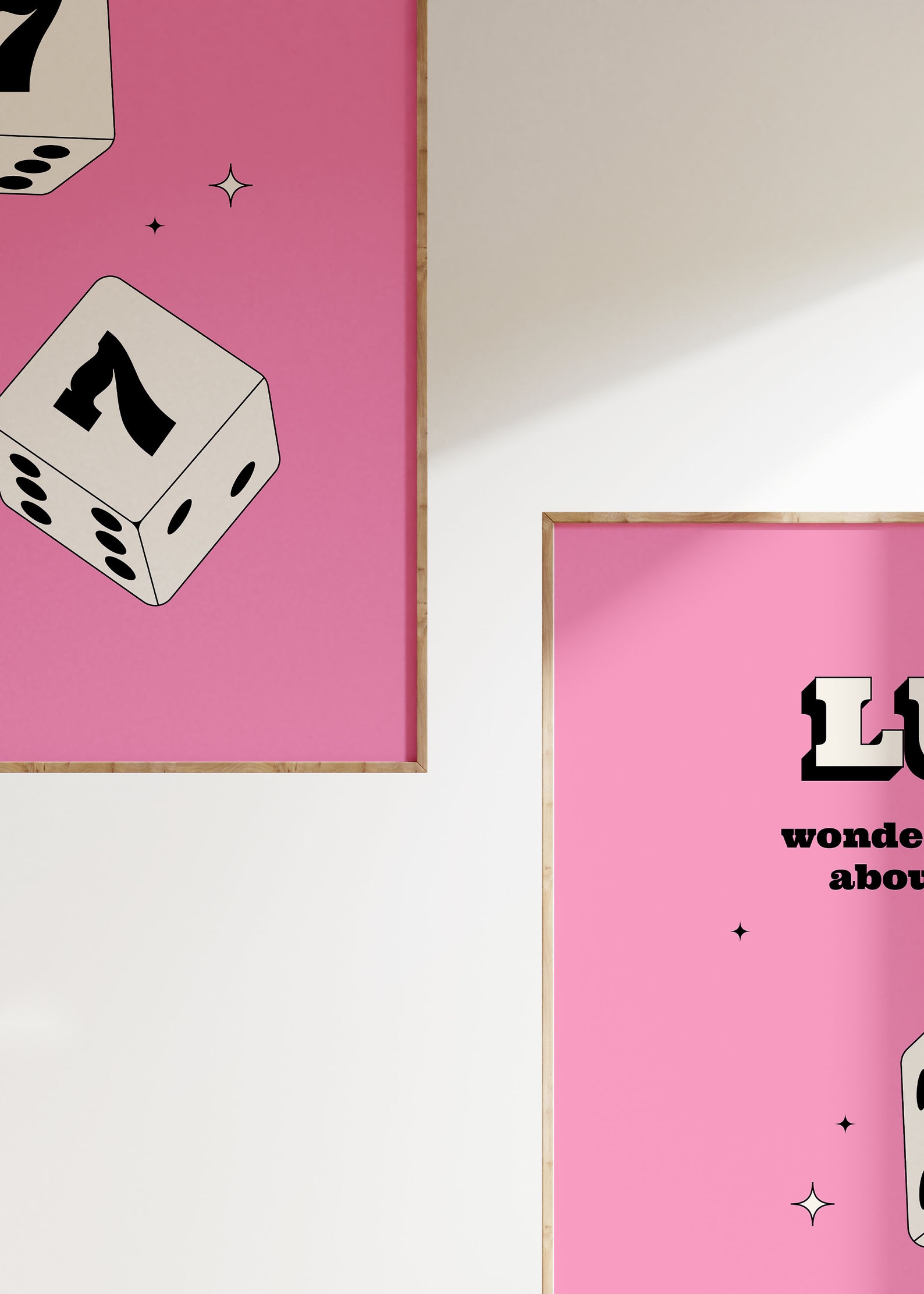 777 Angel Number Luck | Trendy Dorm Poster | Pink Dice Spiritual Cute ...