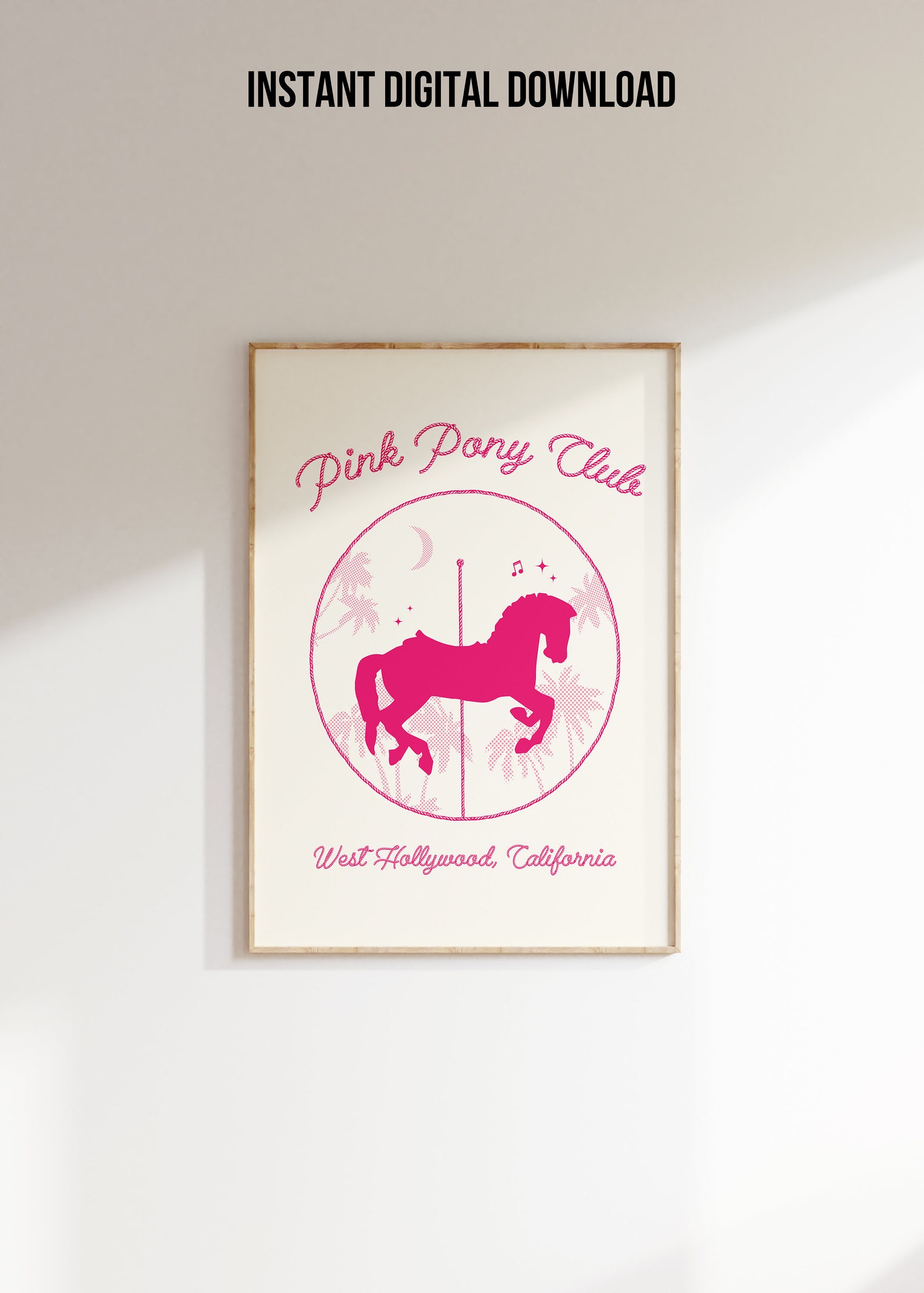 PINK PONY CLUB Art Print | Trendy Pink Dorm Decor Poster | Chappell ...