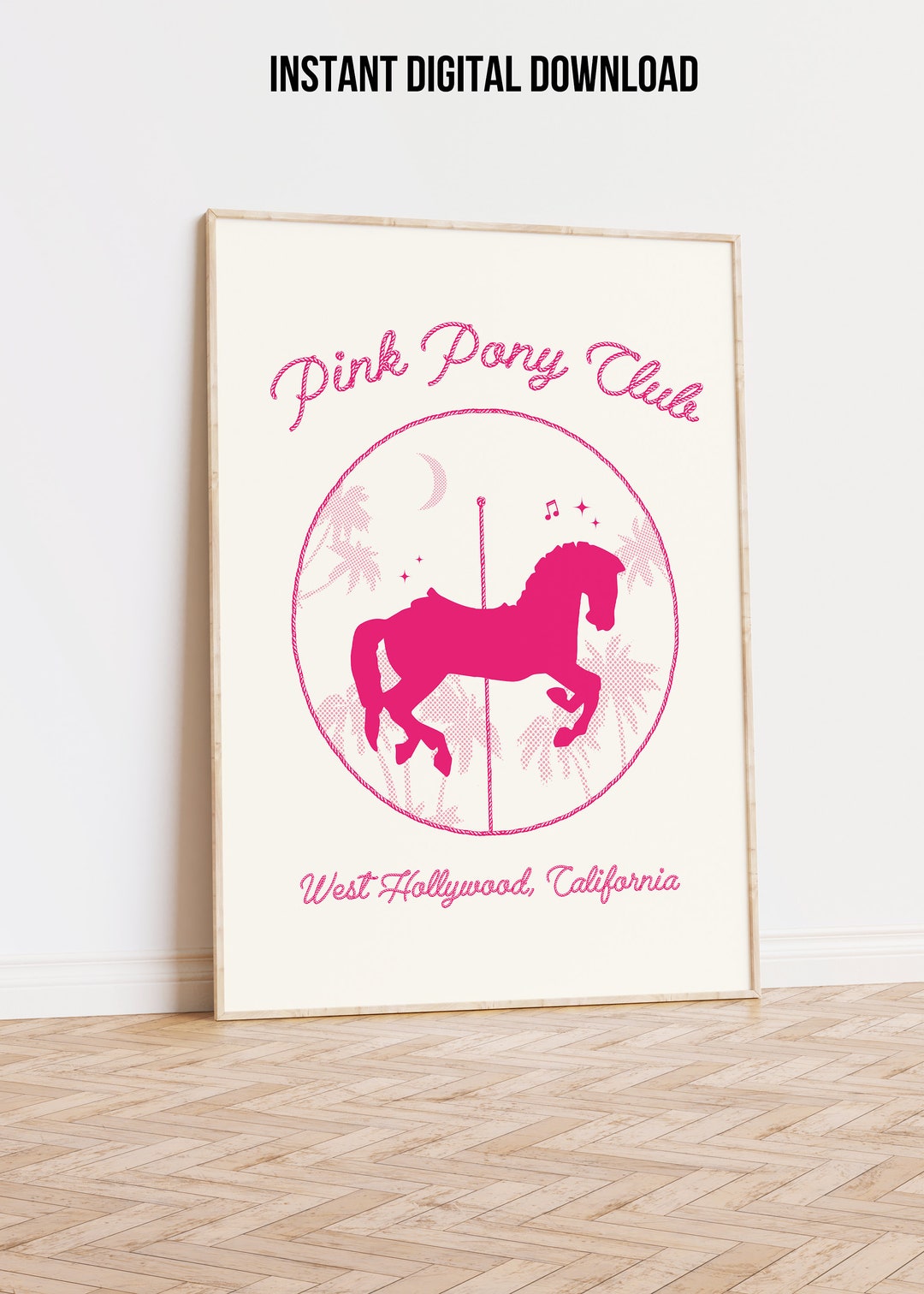 PINK PONY CLUB Art Print | Trendy Pink Dorm Decor Poster | Chappell ...