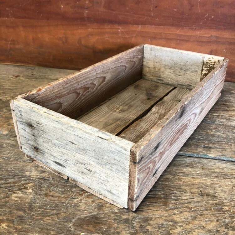 Small Rustic Wooden Box Wood Crate - Etsy