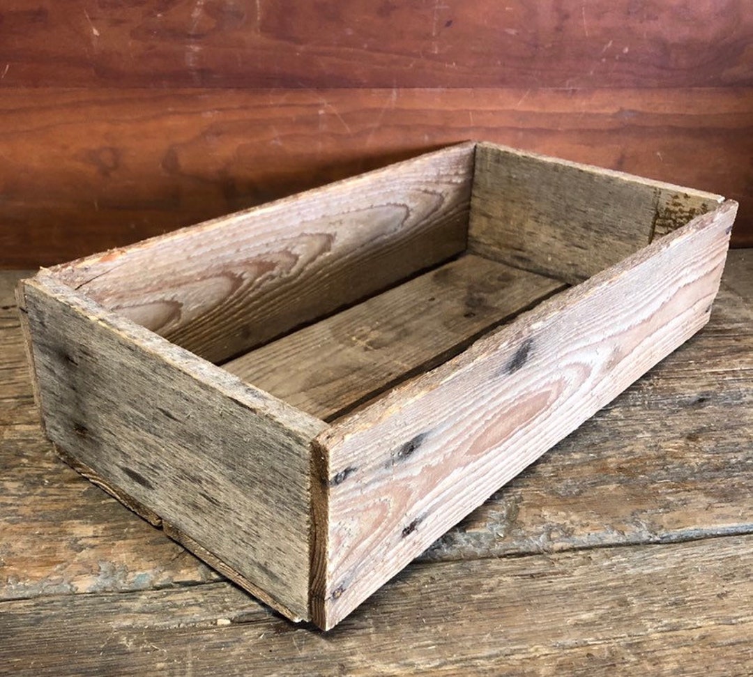 Small Rustic Wooden Box Wood Crate - Etsy